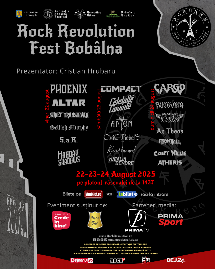 Ce nume fac parte din Line-up-ul Rock Revolution Fest Bobâlna 2025?
